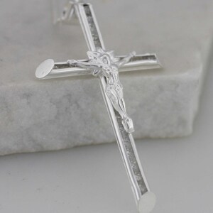 Sterling Silver Cross Necklace Protection Charm Crucifix - Etsy
