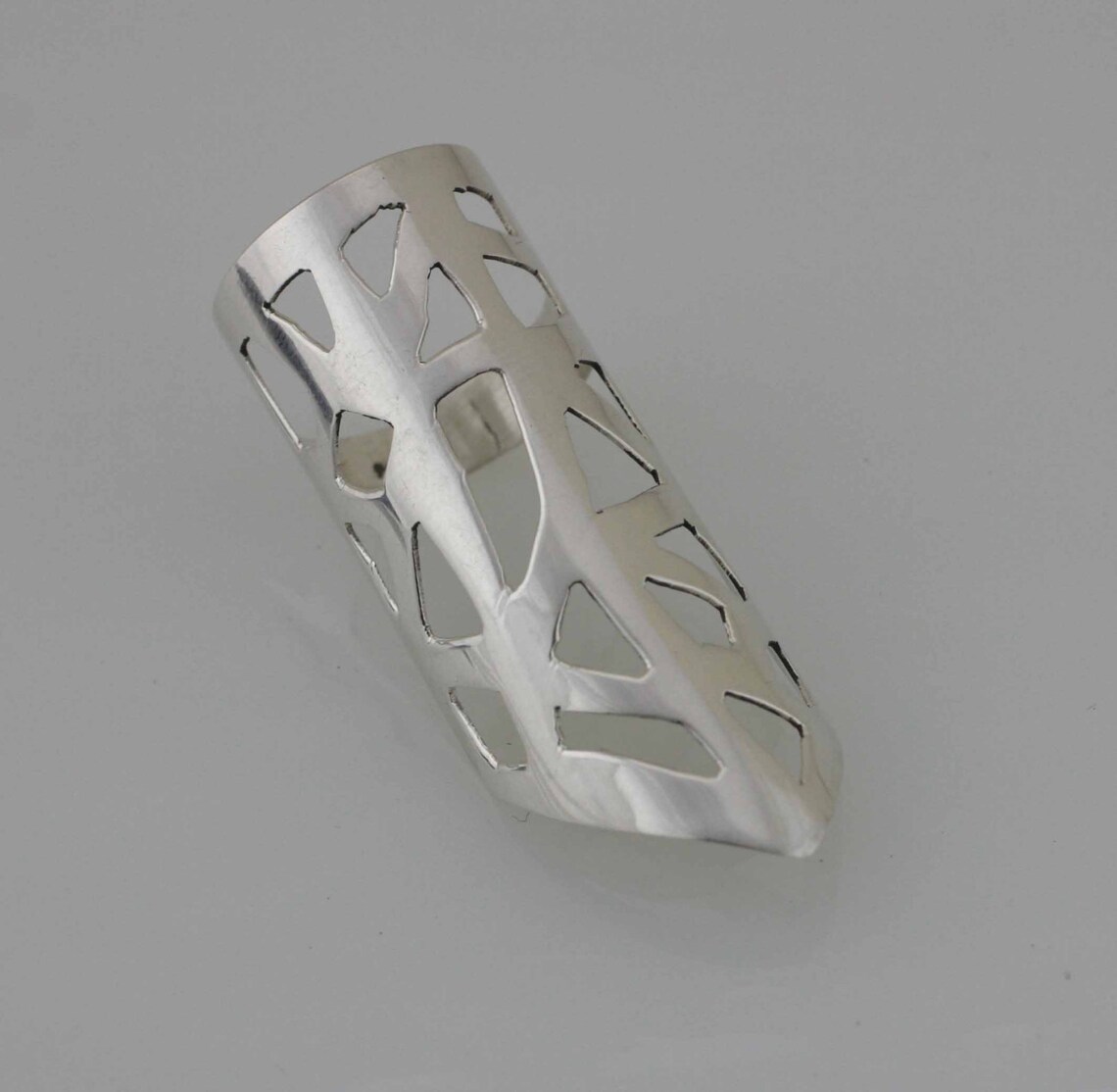 Sterling Silver Armor Ring Silver Shield Ring Modern Boho - Etsy