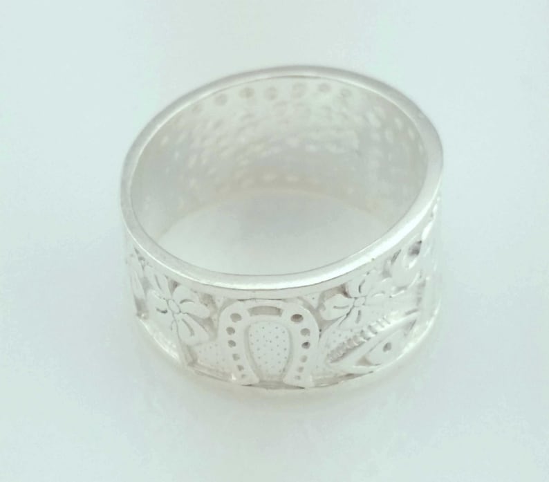 Sterling Silver Good Luck Ring Silver Lucky Charms Ring - Etsy