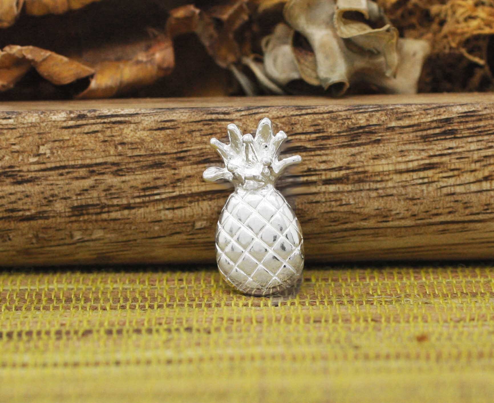 Sterling Silver Pineapple Necklace, Silver Pineapple Jewelry, Silver ...