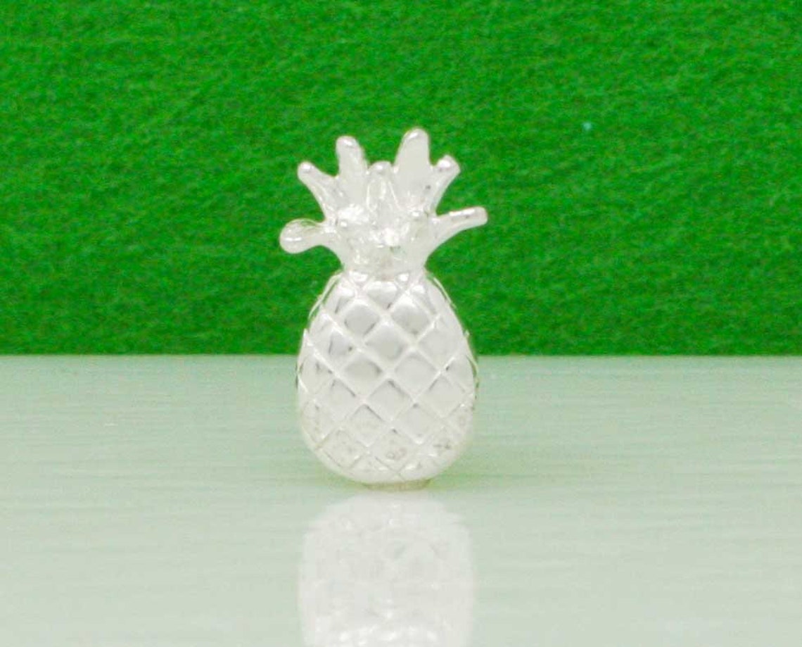 Sterling Silver Pineapple Necklace, Silver Pineapple Jewelry, Silver ...