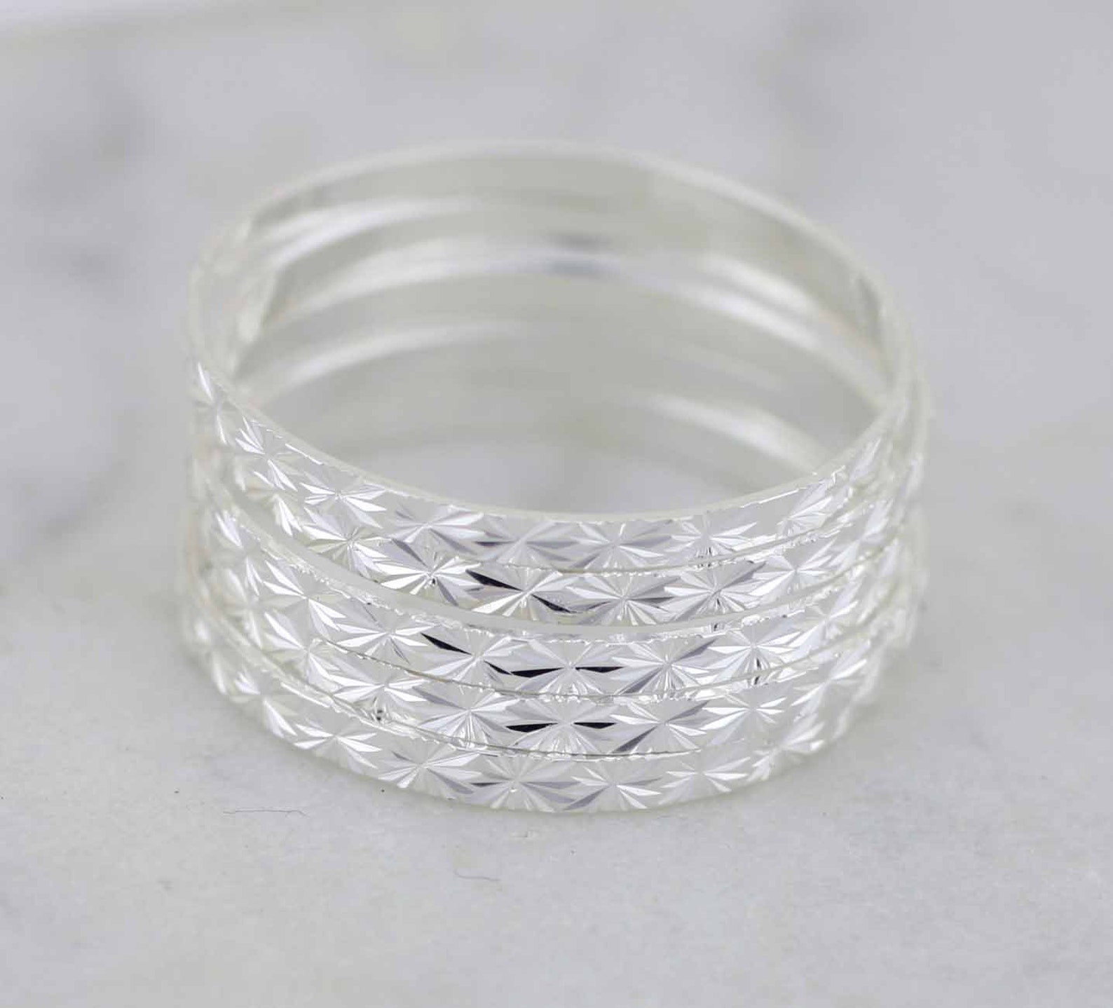 Sterling Silver Stack Ring Set of 5 Silver Stacking Ring Set | Etsy