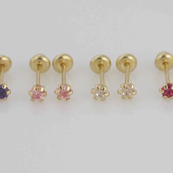 2mm Stud Earrings - Etsy