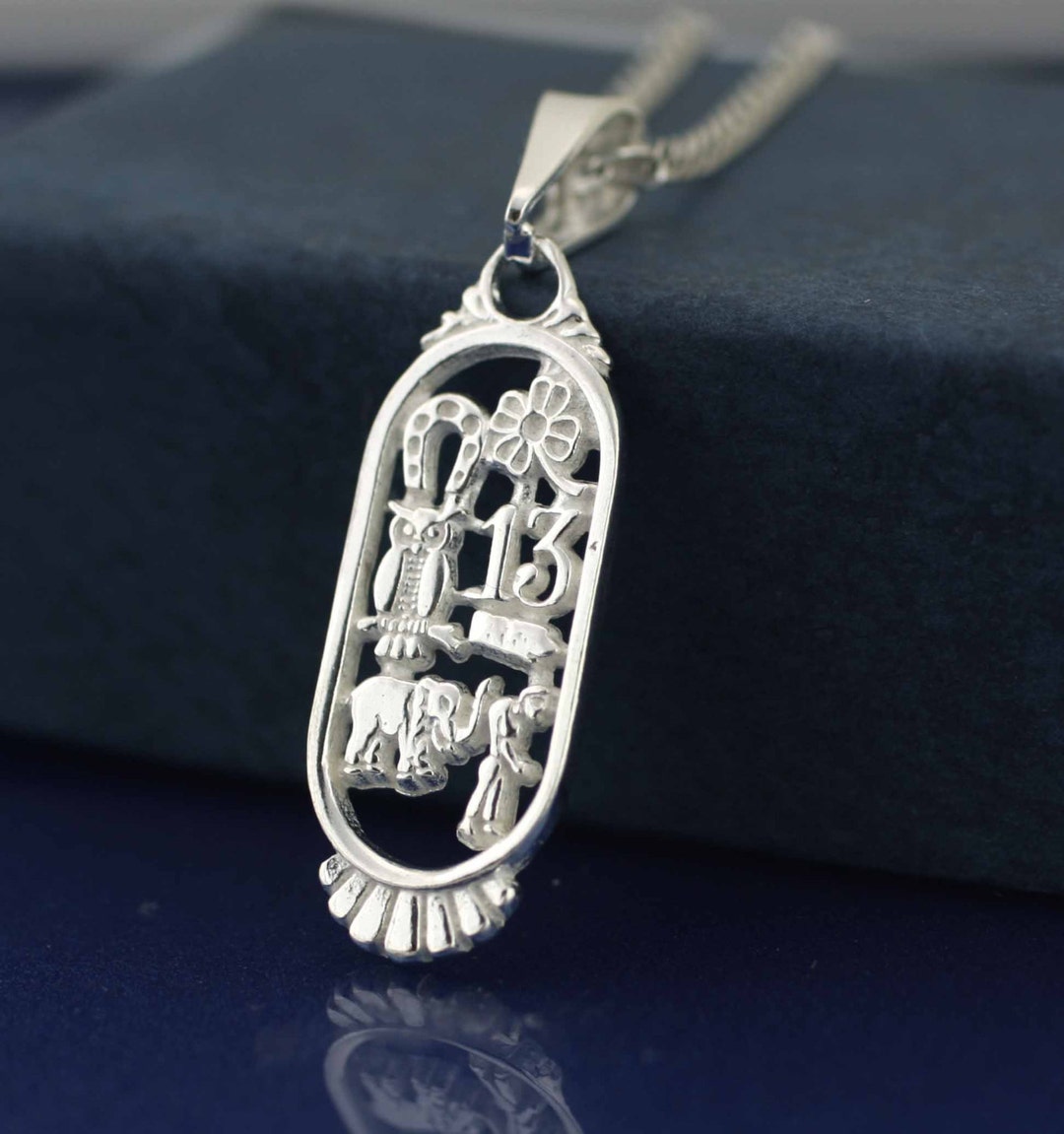 Sterling Silver Good Luck Necklace, Silver Lucky Charms Necklace, Lucky ...