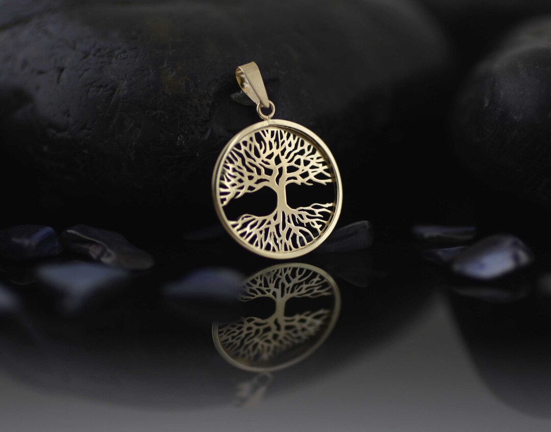14k Gold Tree of Life Necklace, Tree-of-life Necklace, 14K Tree of Life ...