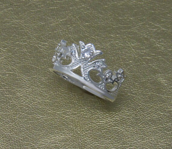 Sterling Silver Crown Ring Silver Crown Ring Sterling Silver | Etsy