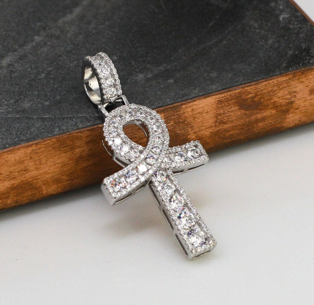 Sterling Silver Egypt Cross Necklace, Silver Egyptian Cross, Egyptian ...