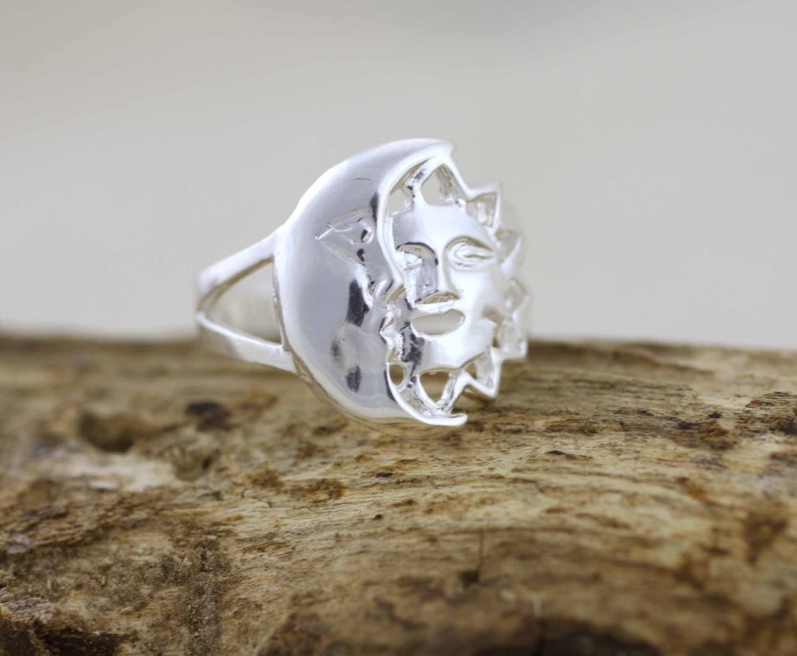 Silver Eclipse Ring, Sterling Silver Eclipse Ring, Sterling Silver Sun ...