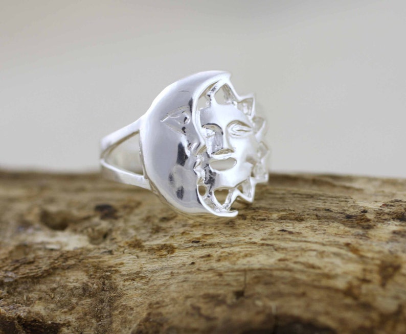 Silver Eclipse Ring, Sterling Silver Eclipse Ring, Sterling Silver Sun ...