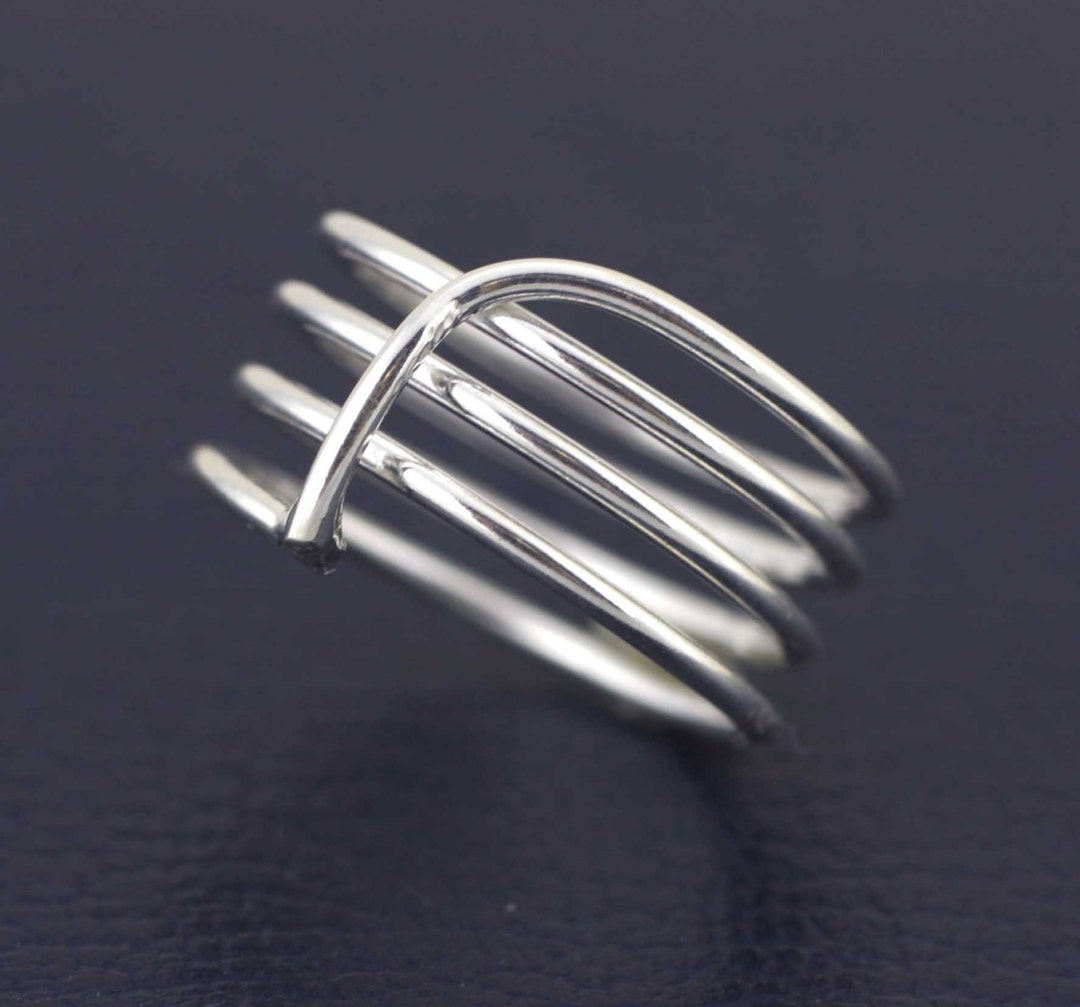 Sterling Silver Rings, Wire Ring, Sterling Silver Filigree Ring, Silver ...