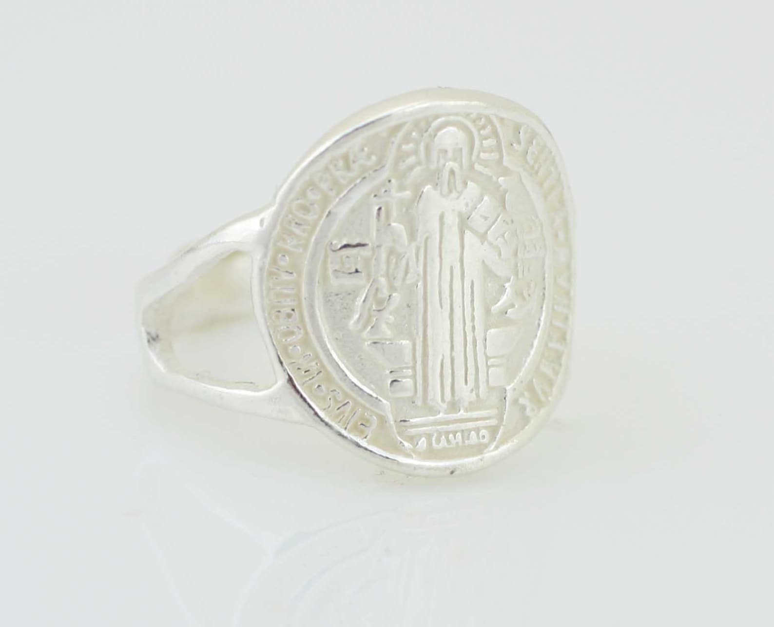 Sterling Silver Saint Benedict Ring, Sterling Silver 925 San Benito ...