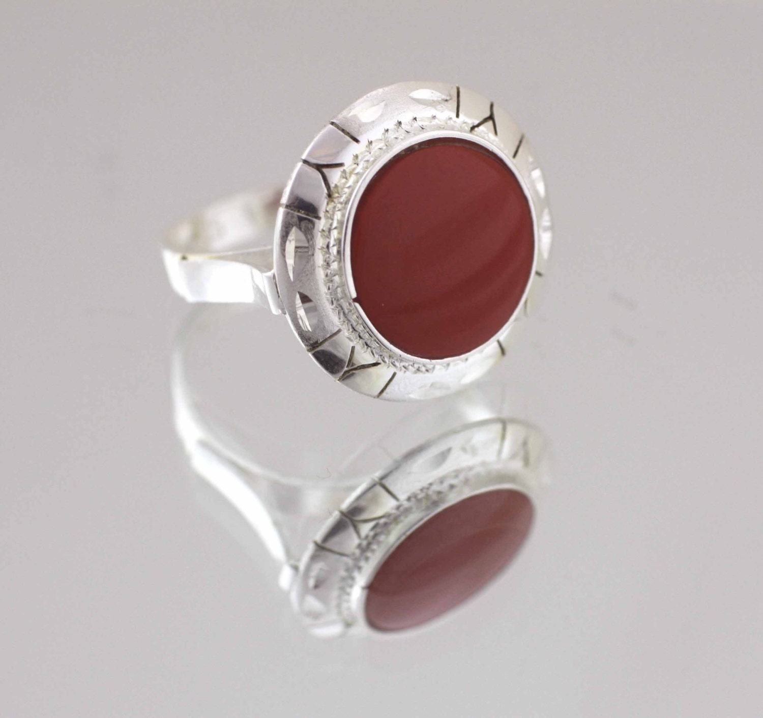 Red Jasper Ring Natural Red Jasper Stone Ring Round Red | Etsy