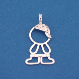Sterling Silver Little Boy Necklace, Silver Boy Pendant, Boy Charm ...