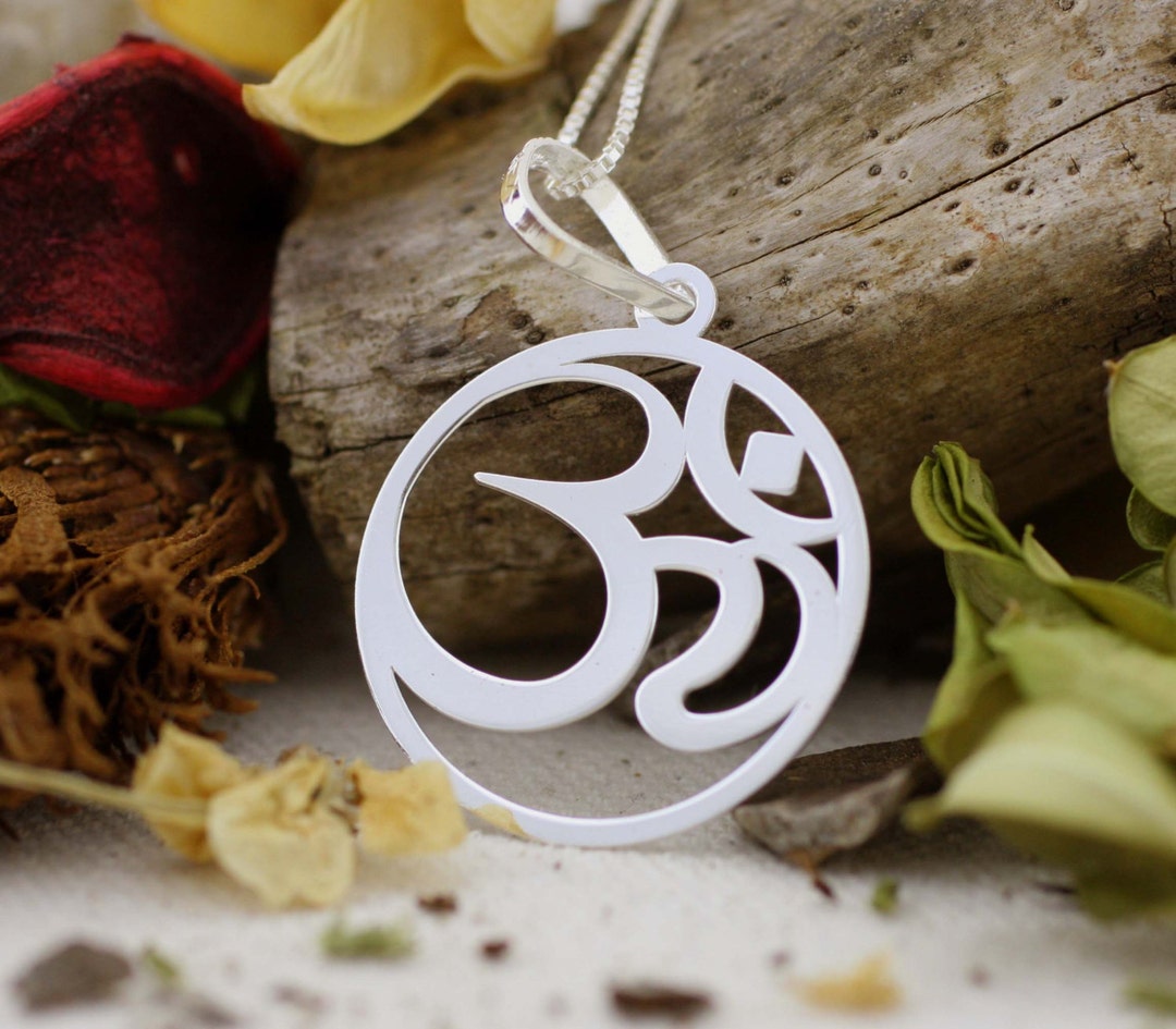 Sterling Silver Ohm Symbol Necklace, Silver Ohm Necklace, Ohm Necklace ...