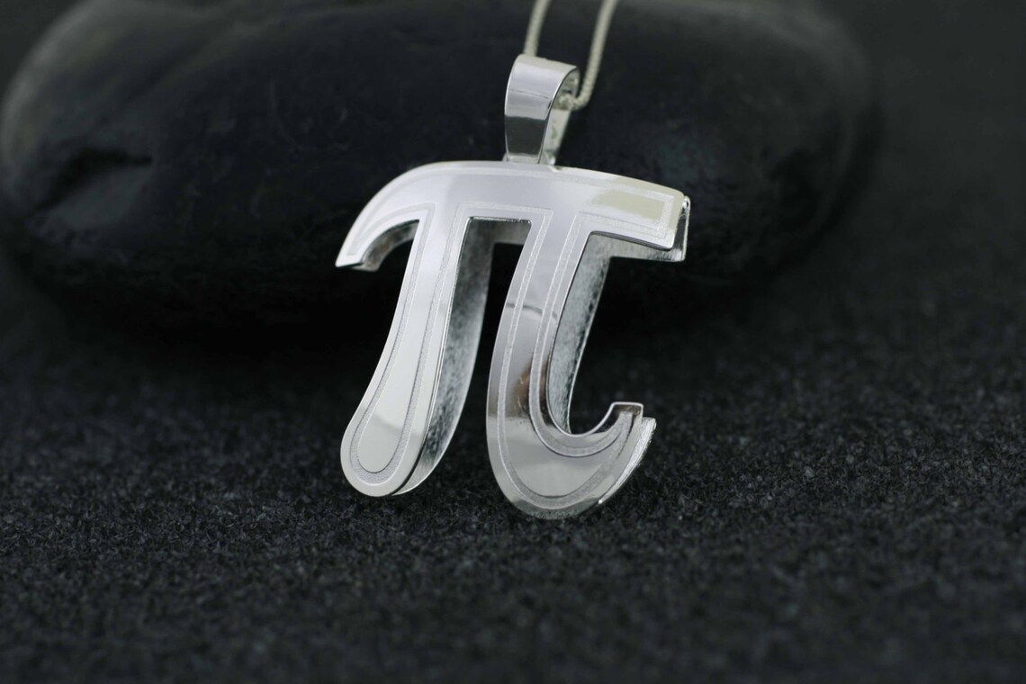 Sterling Silver Pi Necklace, Silver PI Necklace, Mathematics Jewelry ...
