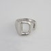Sterling Silver Initial Ring, Personalized Silver Band Ring, Solid ...