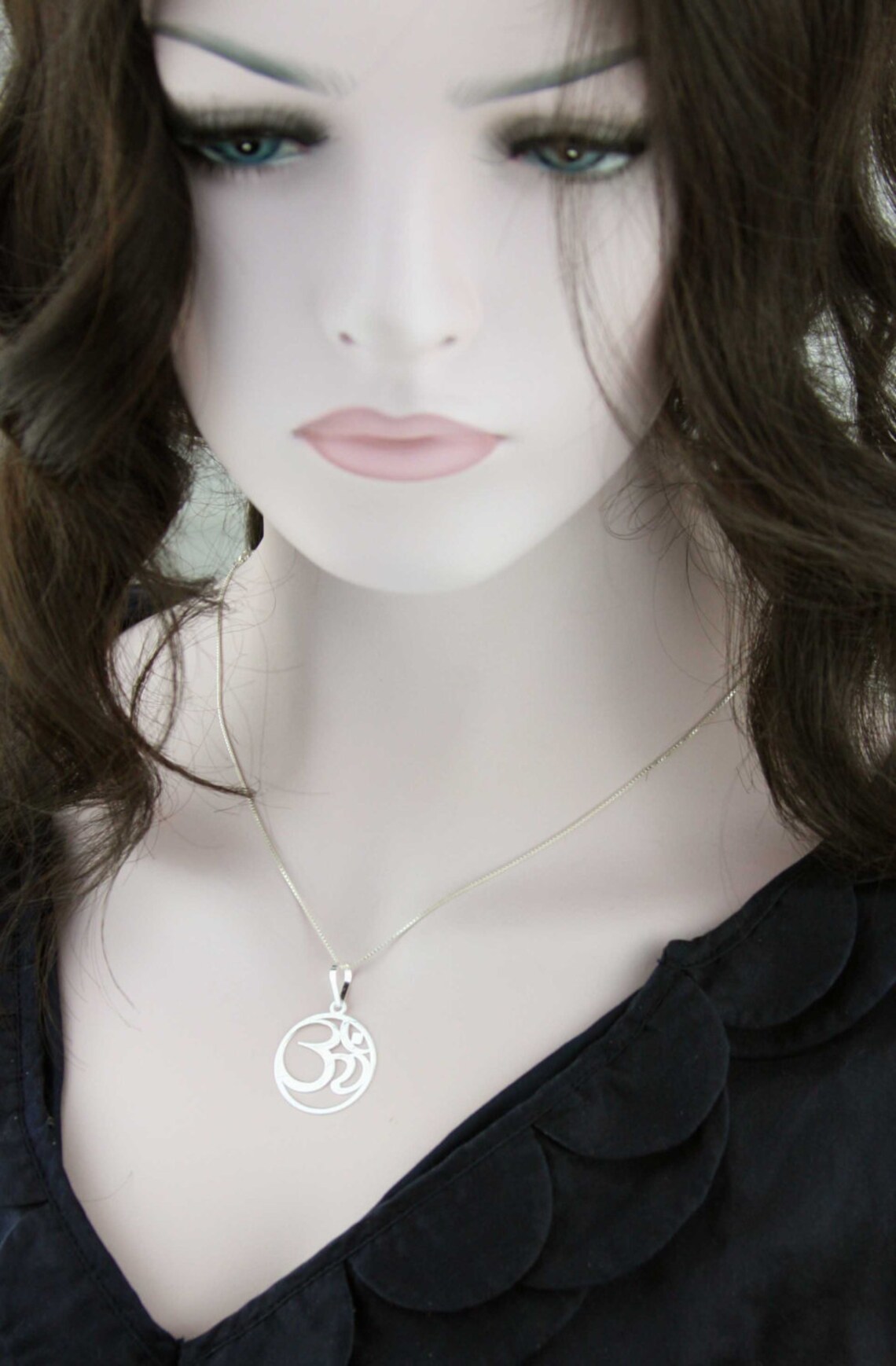 Sterling Silver Ohm Symbol Necklace, Silver Ohm Necklace, Ohm Necklace ...