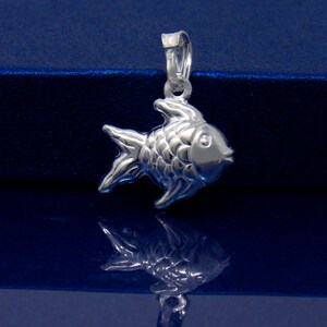 Sterling Silver Fish Necklace, Silver Fish Pendant, Beach Jewelry ...