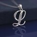 Letter L Necklace, Sterling Silver Initial Necklace, Silver Initial ...