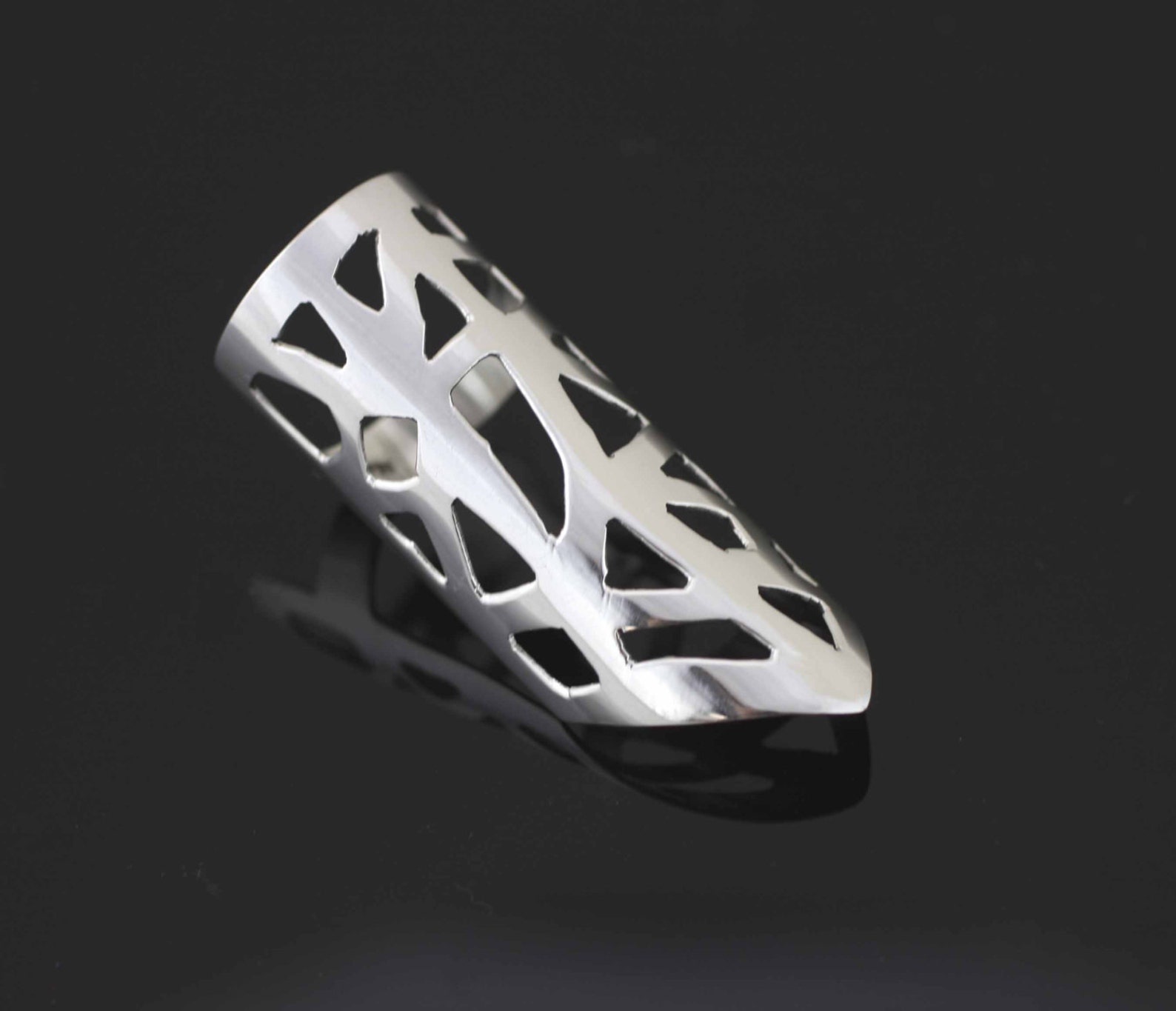 Sterling Silver Armor Ring Silver Shield Ring Modern Boho - Etsy