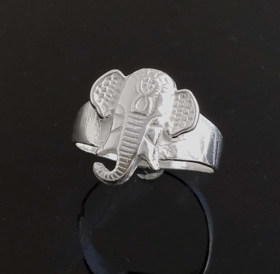 Sterling Silver Elephant Ring, Solid 925 Sterling Silver Elephant Head ...