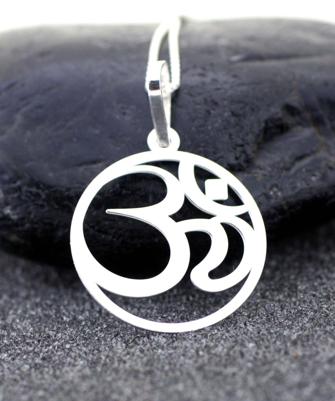 Sterling Silver Ohm Symbol Necklace, Silver Ohm Necklace, Ohm Necklace ...