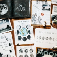 Moon Phase Educational Poster, Outer Space, Science, Moon Phases ...