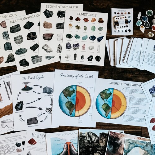 Rocks Minerals & Gemstones Unit Study - Etsy