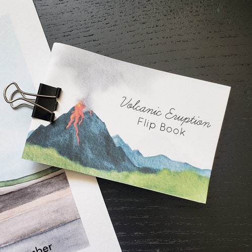 Volcanic Eruption Flip Book - Etsy