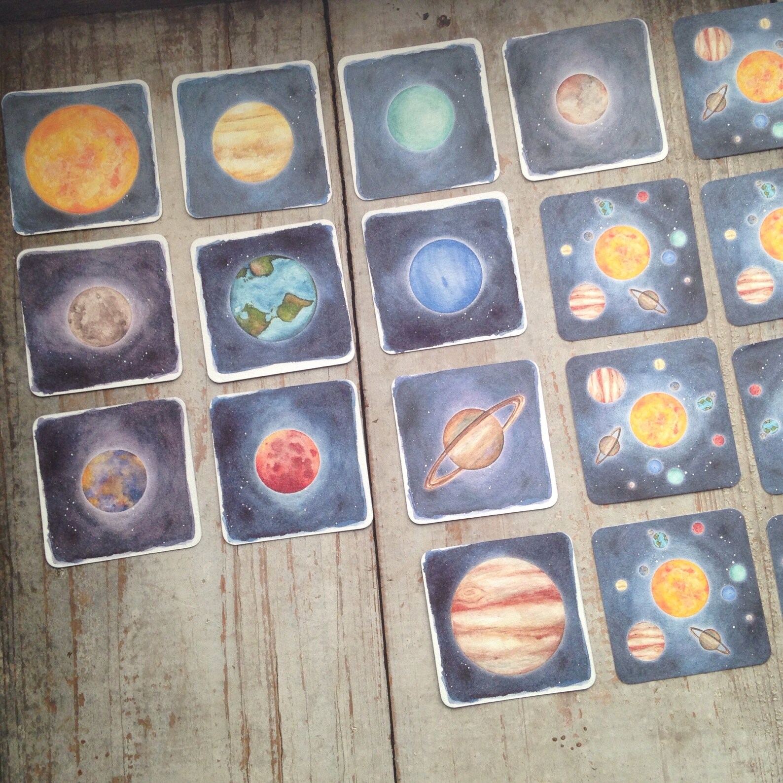 Solar System Memory Matching Game Educational Game | Etsy