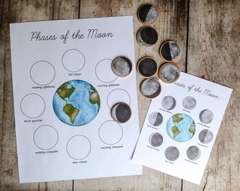 Moon Phases and Lunar Unit Study BUNDLE | Etsy