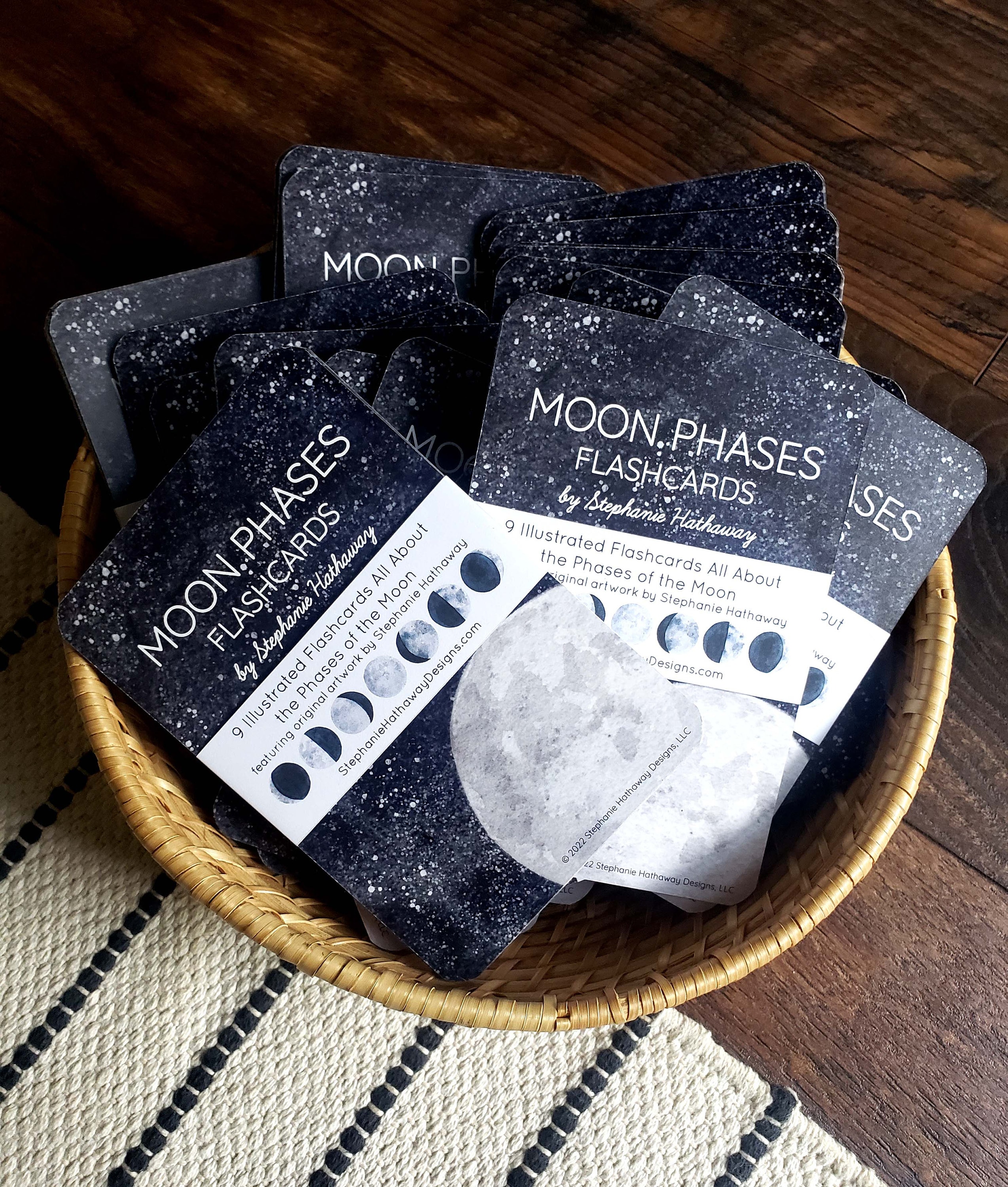 Moon Phases Flash Cards - Etsy