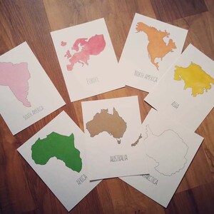 Montessori Continents Bundle - Etsy