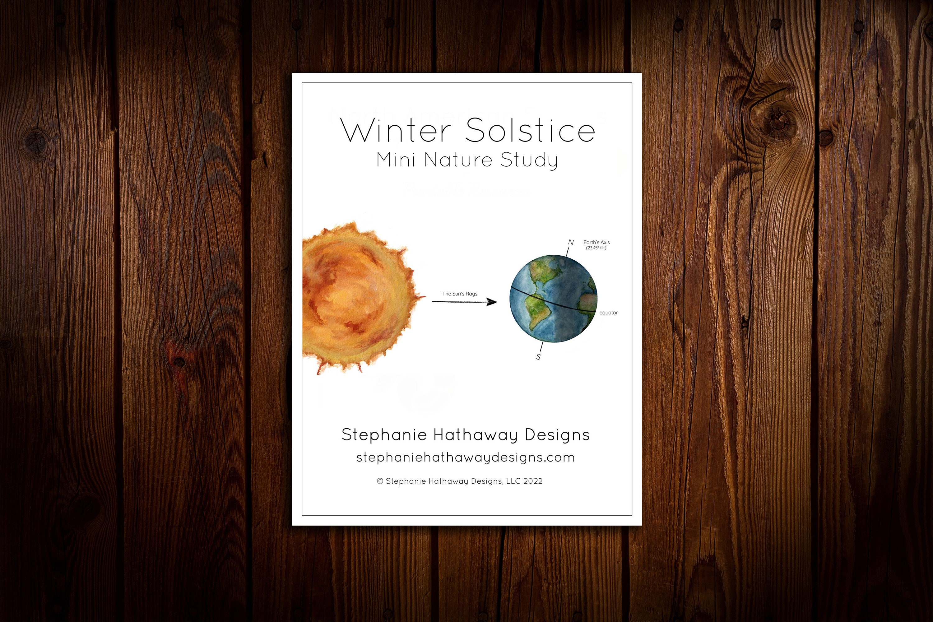 Winter Solstice Mini Nature Study - Etsy