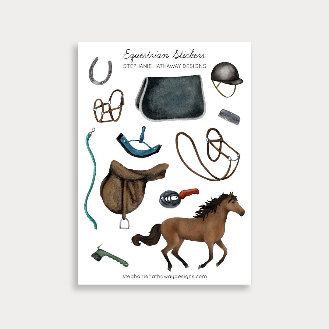 Equestrian Horse Sticker Sheet - Etsy