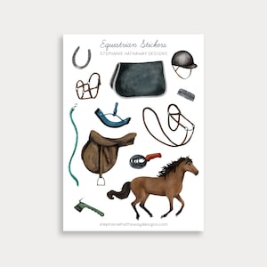 Equestrian Horse Sticker Sheet - Etsy