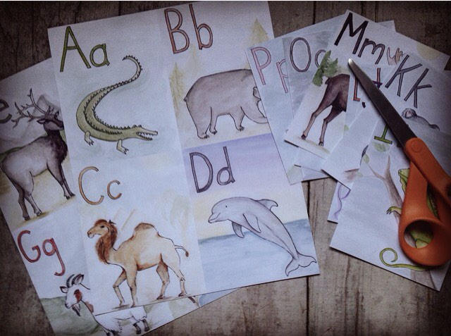 ABC Animal Alphabet Printable Flash Cards Digital Download | Etsy