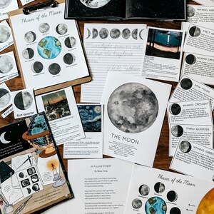 Moon Phases and Lunar Unit Study BUNDLE - Etsy