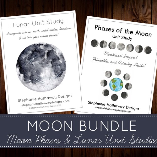 Moon Phases and Lunar Unit Study BUNDLE | Etsy