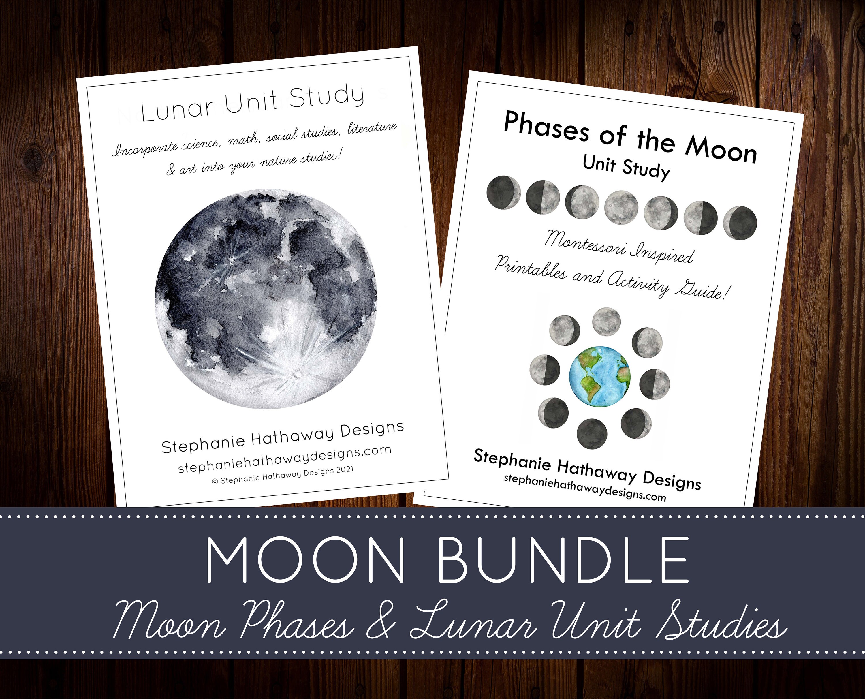 Moon Phases and Lunar Unit Study BUNDLE | Etsy