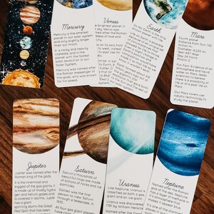 Our Solar System Bookmarks Set of 9 - Etsy