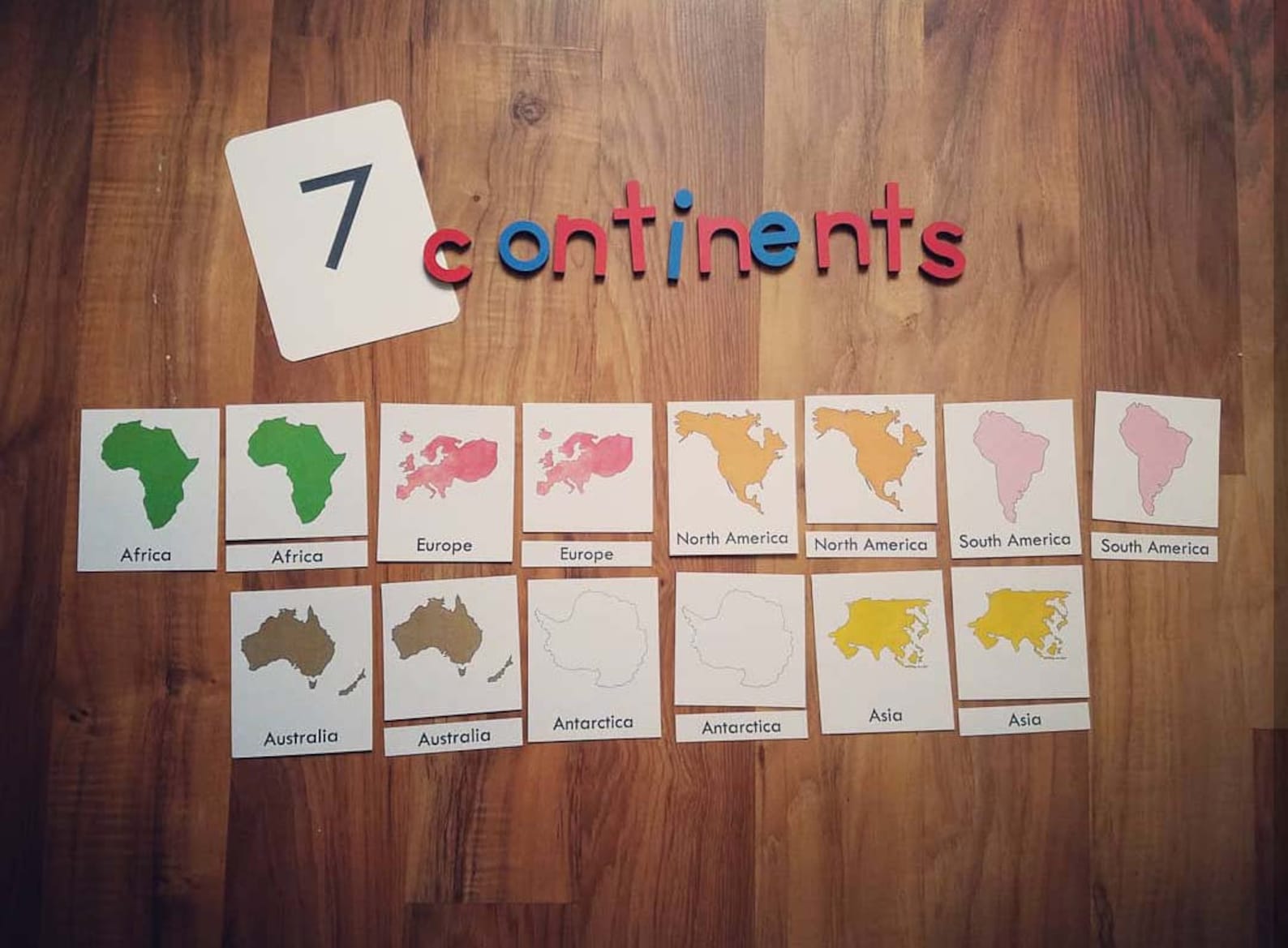 Montessori Continents Bundle - Etsy