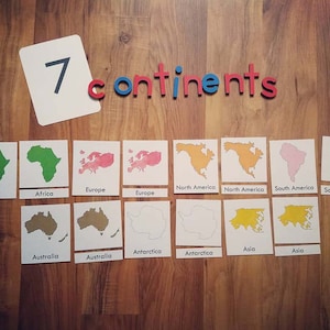 Montessori Continents Bundle - Etsy