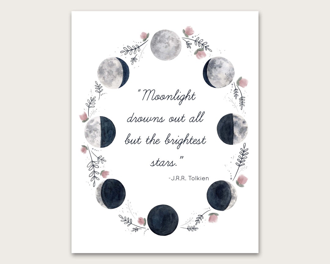 JRR Tolkien Moon Quote - Etsy