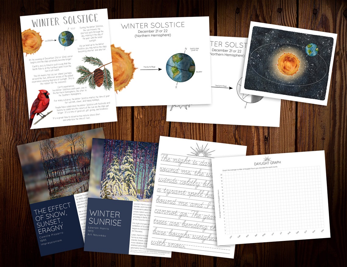 Winter Solstice Mini Nature Study - Etsy