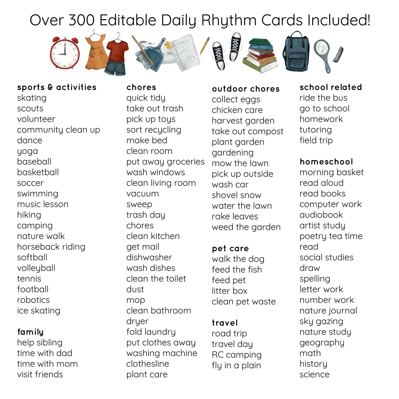 Daily Rhythm Cards & Weather Wheel Bundle - Etsy