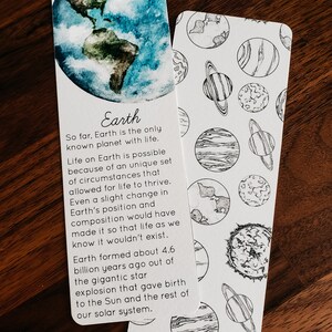 Our Solar System Bookmarks Set of 9 - Etsy