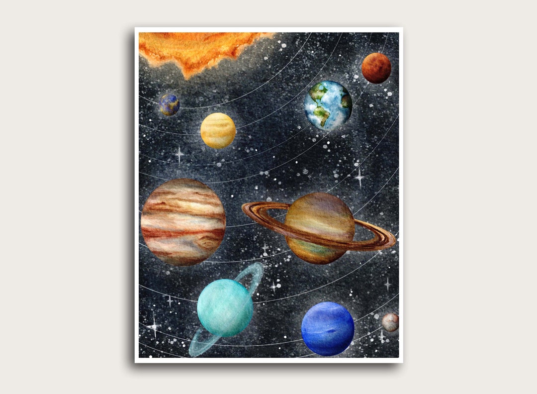 Solar System Poster Art Print - Etsy
