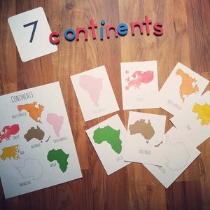 Montessori Continents Bundle - Etsy