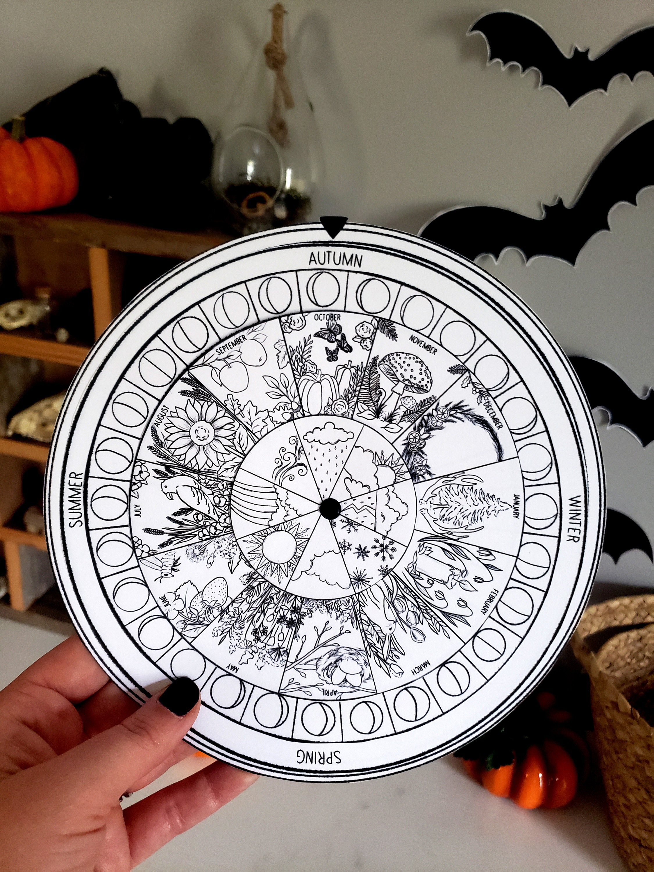 Perpetual Calendar Wheel of the Year Printable - Etsy